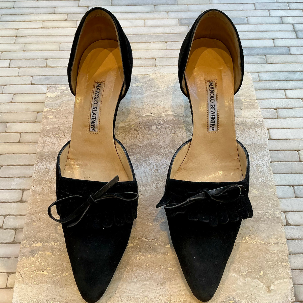 Vintage Suede Manolo Heels – DUO NYC